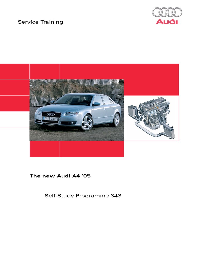 EN - SSP 343 - The New Audi A4 2005 PDF | PDF | Airbag | Wheeled Vehicles