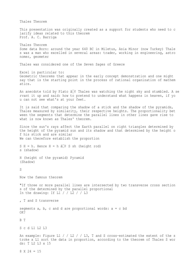 Theorem of Thales | Geometry | Physics & Mathematics