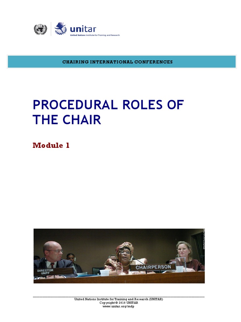 Module 1-Procedural Roles of The Chair | PDF | Chairman | United ...