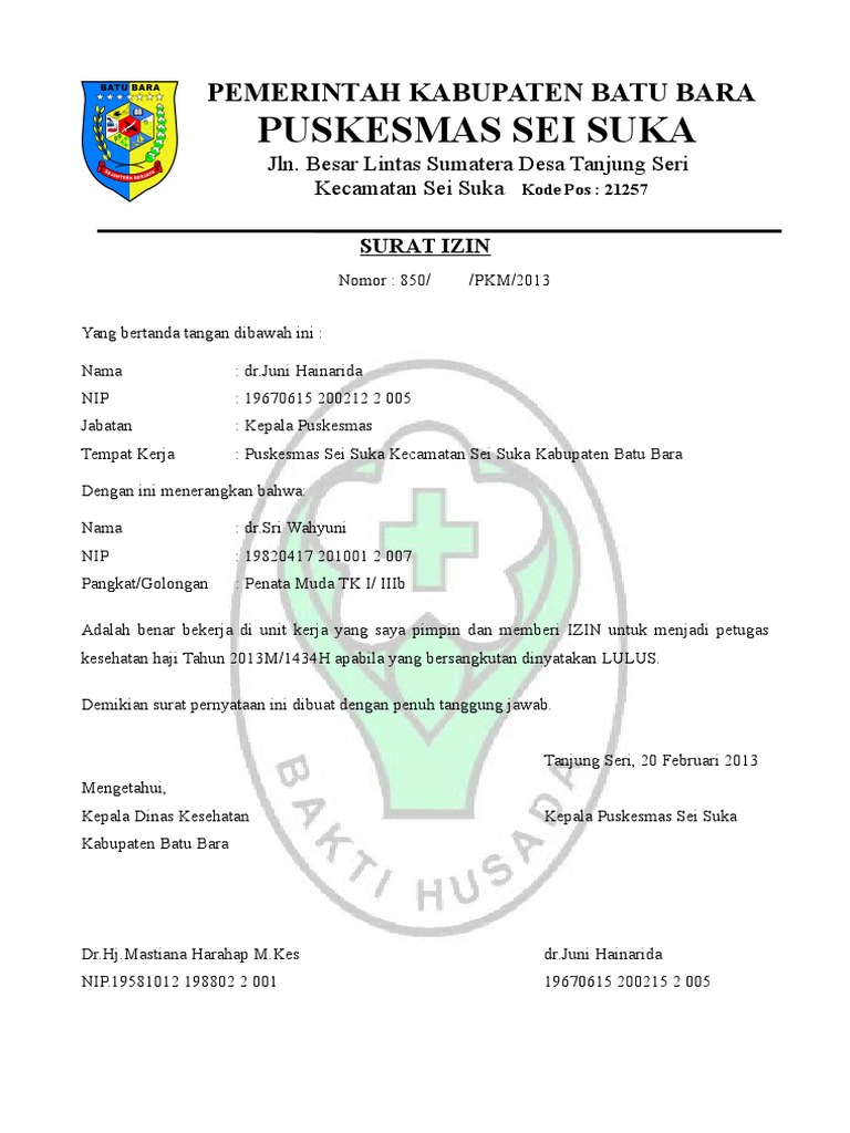 Surat Izin Tkhi | PDF