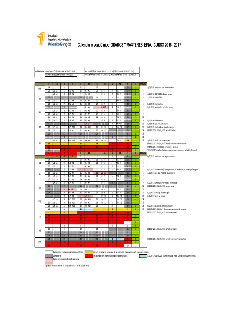 Uni A1aig2 Calendario Eina | PDF | Ocio