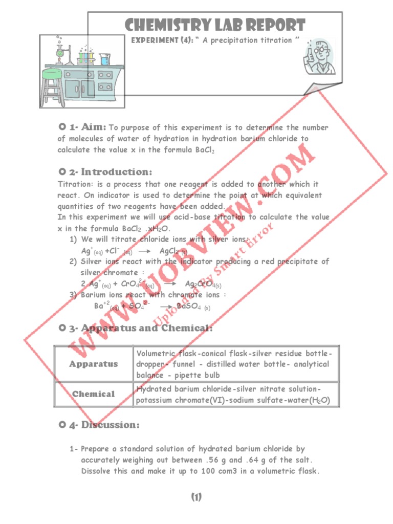 LAb Report 4 | PDF | Titration | Chemistry