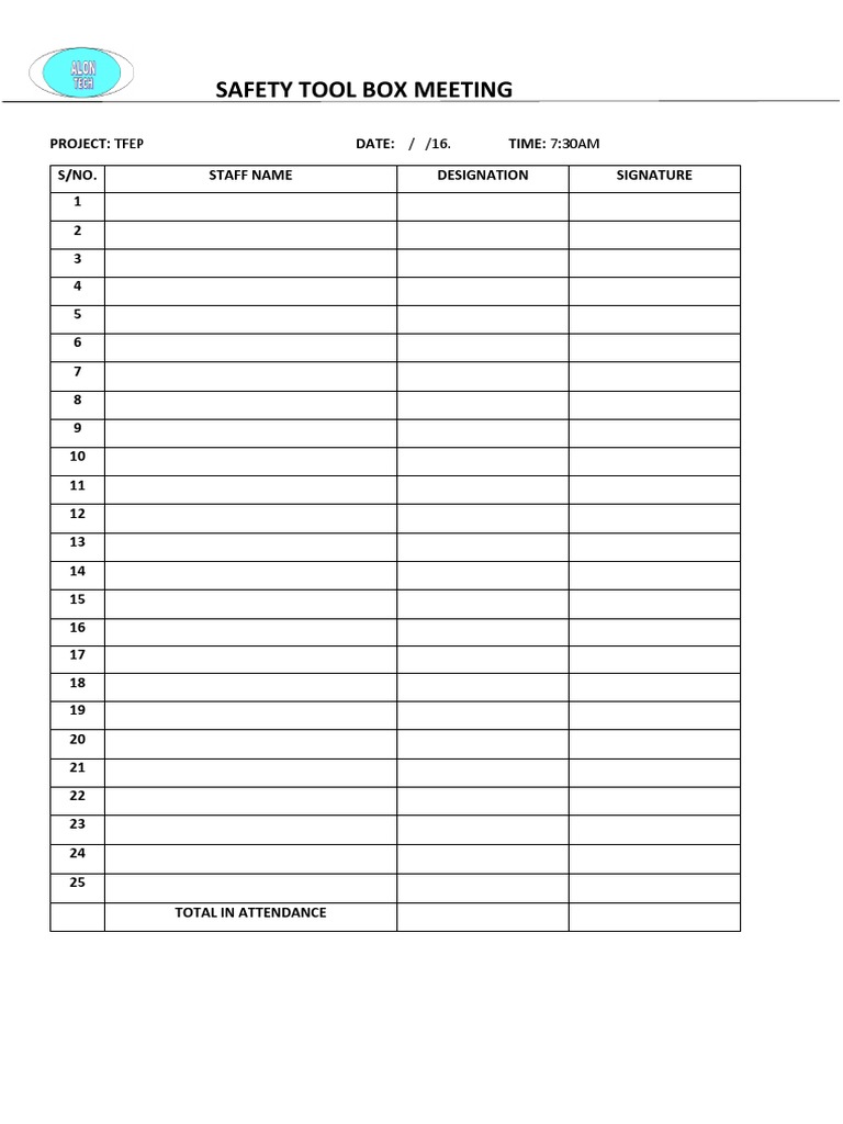 Safety Toolbox ALON | PDF