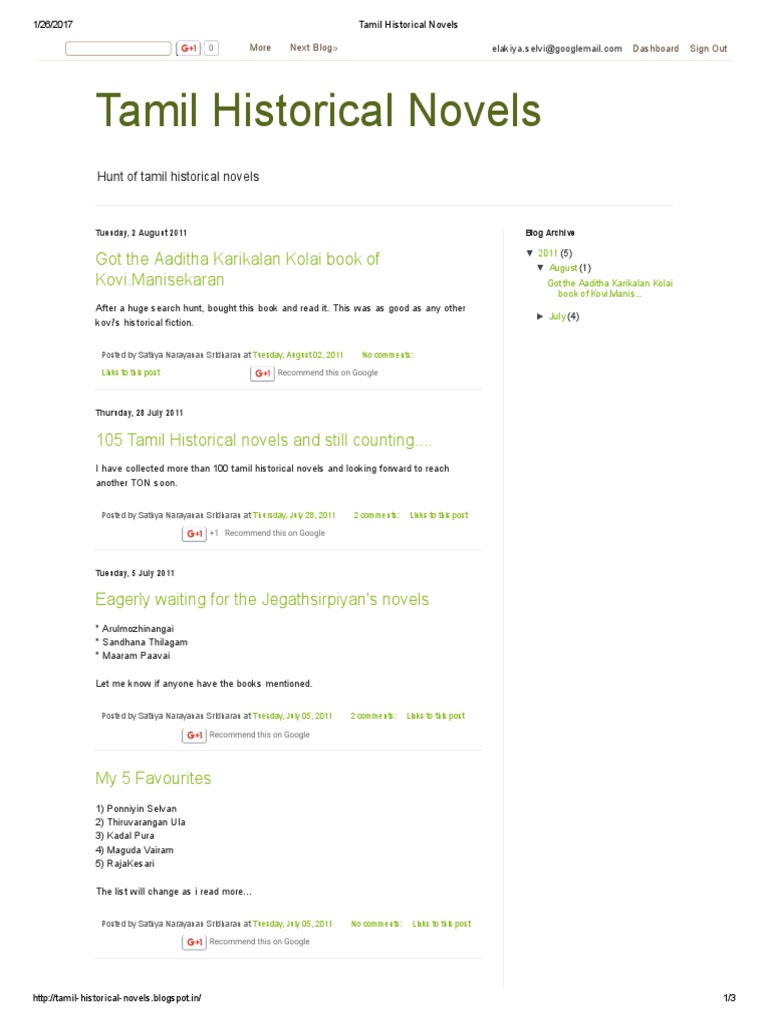 Tamil Historical Novels | PDF | Tamils | Tamil Nadu