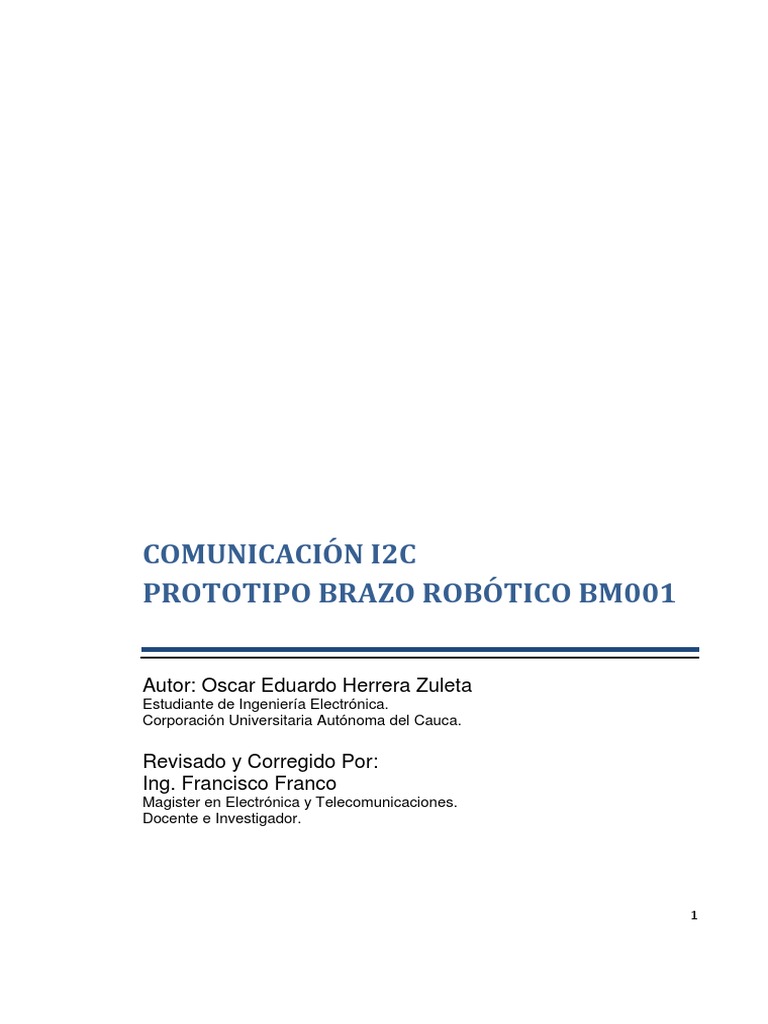Comunicación I2C PDF | PDF | Telecomunicaciones | Protocolos de capa física