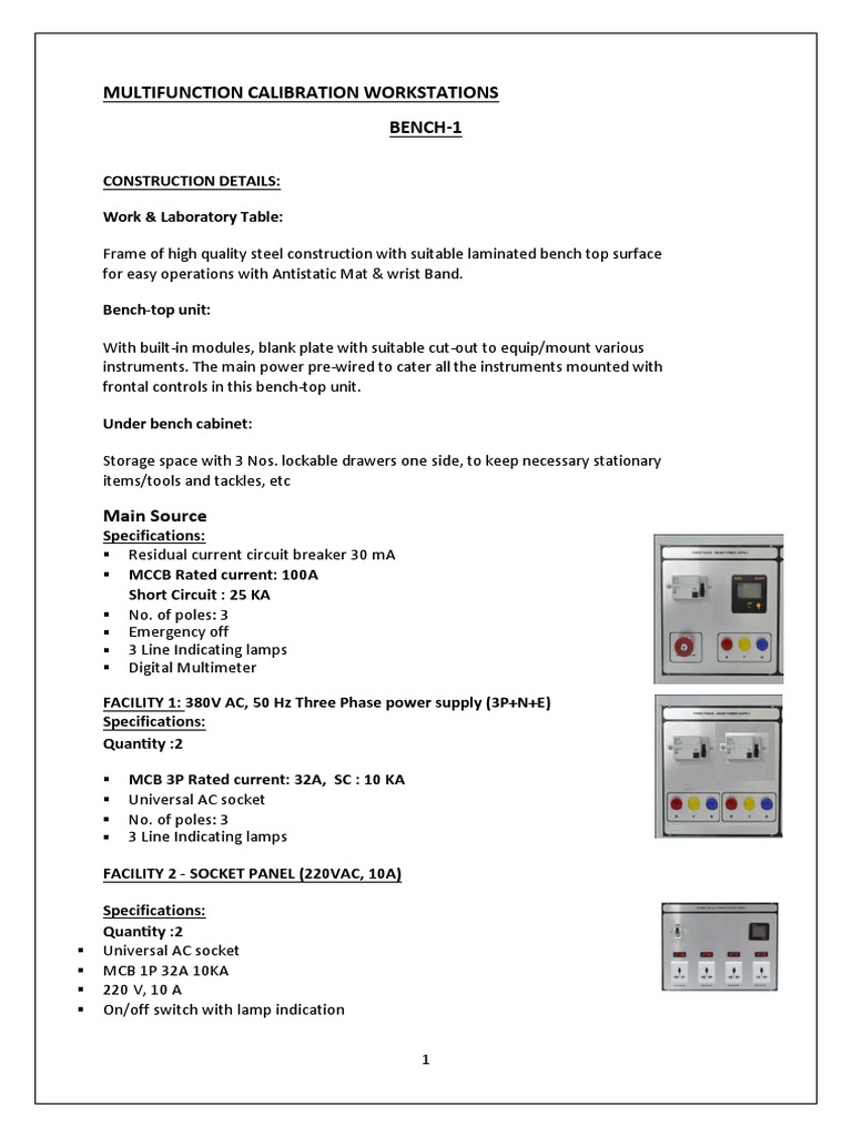 Multifunction Calibration Workstations Bench 1 | Download Free PDF ...