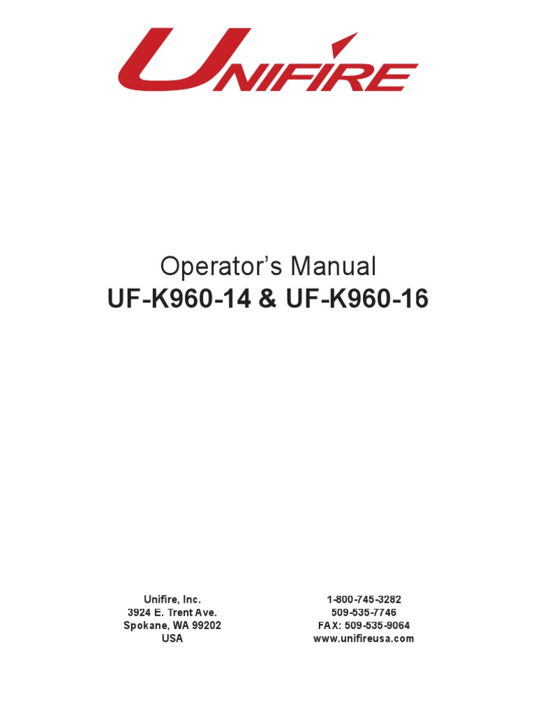UF K960 14 - UF K960 16 - Manual | PDF | Abrasive | Blade