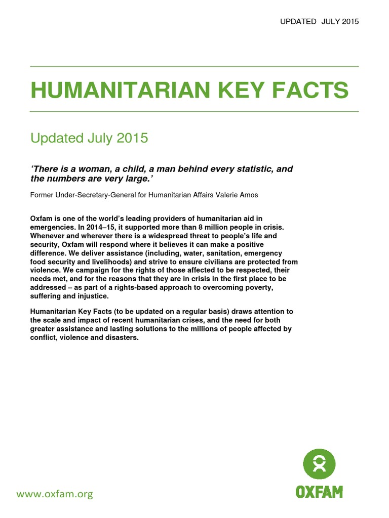 Humanitarian Key Facts | PDF | Oxfam | Humanitarian Aid