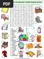 In The Living Room Esl Vocabulary Wordsearch Puzzle Worksheet | PDF ...