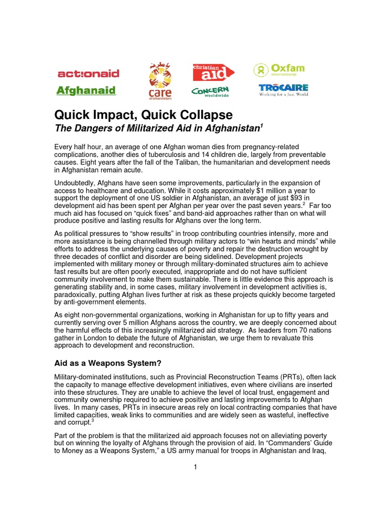 Quick Impact, Quick Collapse: The Dangers of Militarized Aid in ...