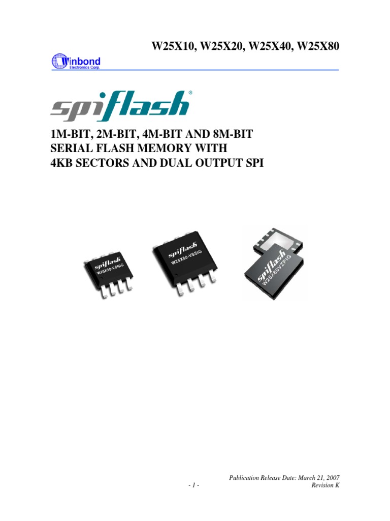 W25X10 20 40 80f | PDF | Flash Memory | Input/Output