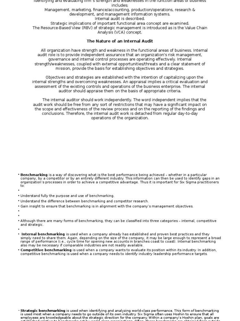 Chapter 4 | PDF | Internal Audit | Benchmarking