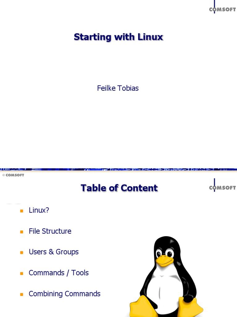 Comsoft Linux Start | PDF | Computer File | Directory (Computing)