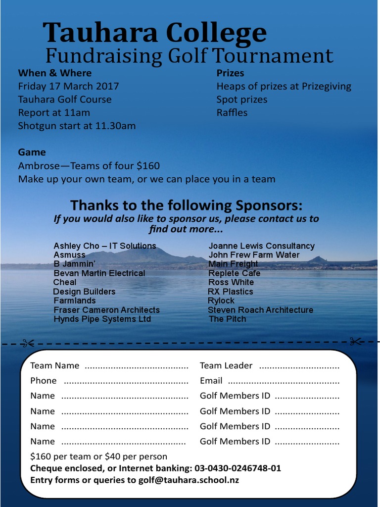 Final Golf Registration | PDF