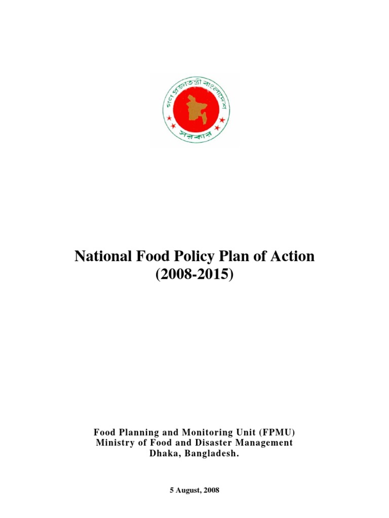 Bangladesh: National Food Policy Plan of Action (2008-2015) | PDF ...