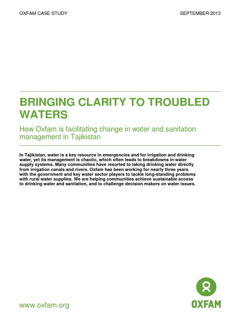 Bringing Clarity To Troubled Waters: How Oxfam Is Facilitating Change ...