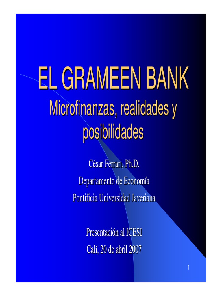 Grameen Bank PDF | PDF | Banco Grameen | Bancos