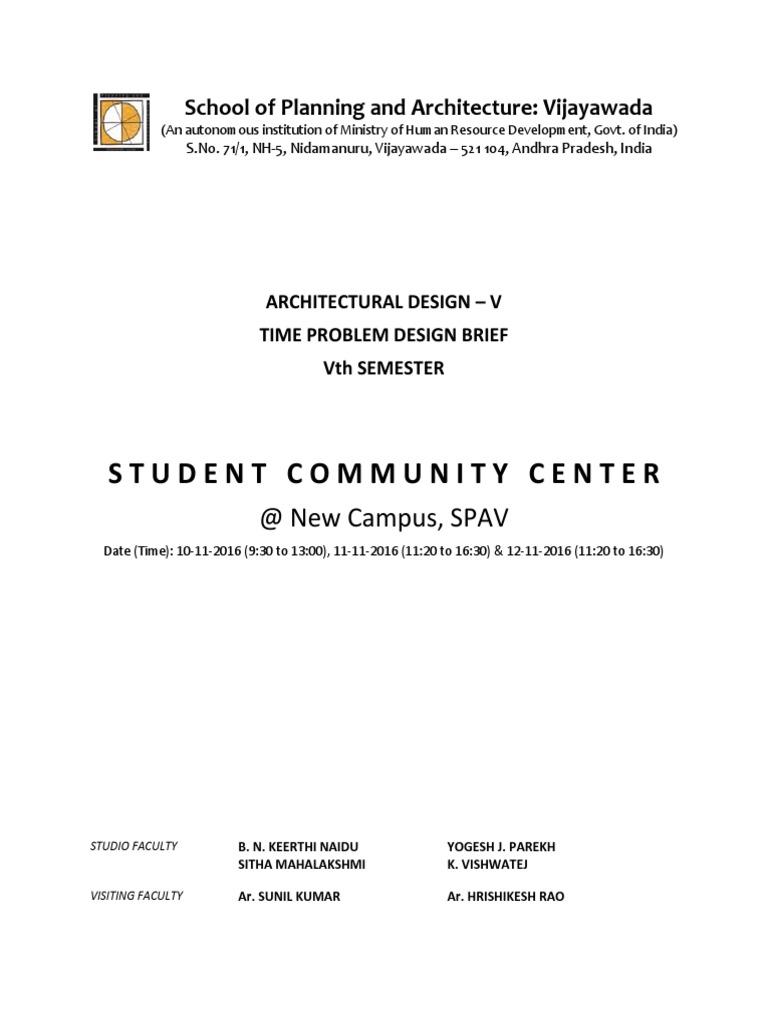 Student Community Centre | PDF | Community | Design