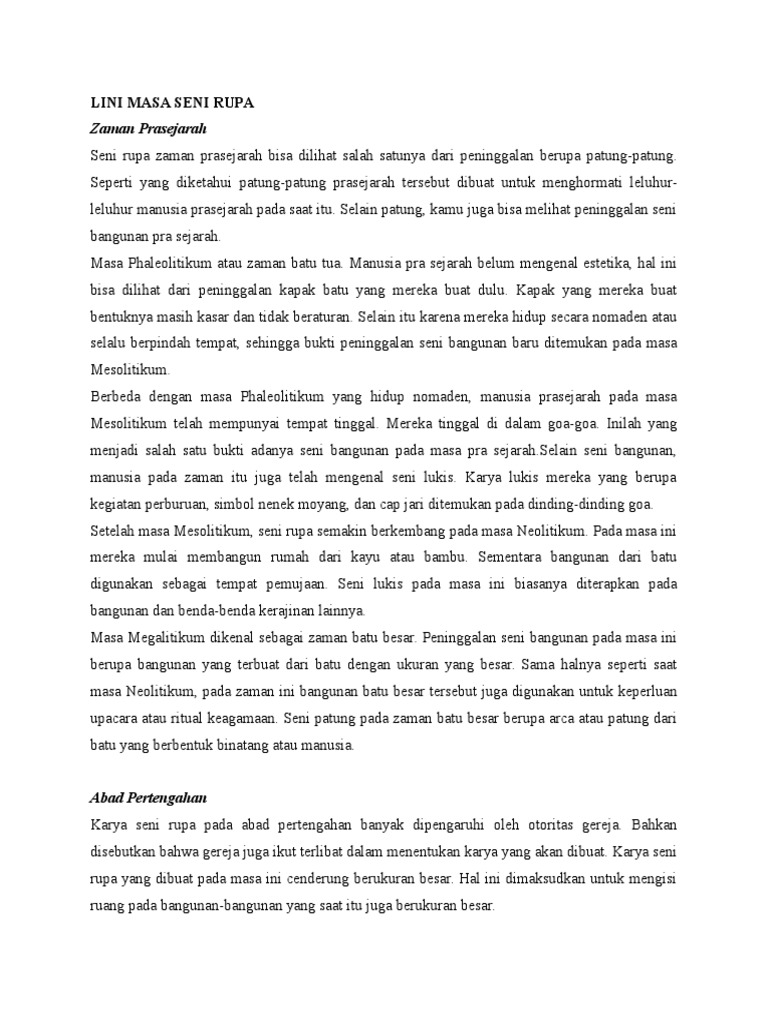 Lini Masa Seni | PDF