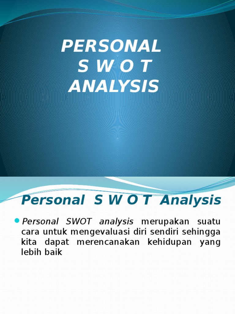 5.1) Analisis SWOT Personal | PDF