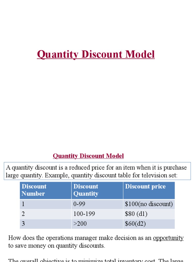 Discount Model | PDF | Economics | Industries