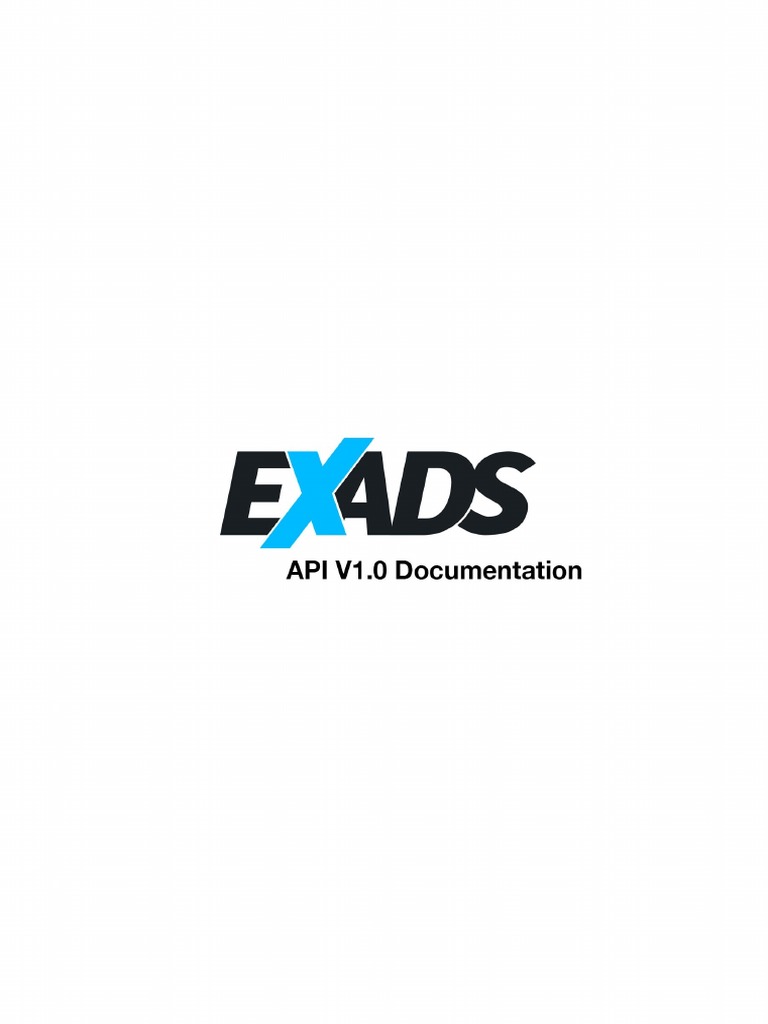 Exads Api Overview Pdf Hypertext Transfer Protocol Application Programming Interface