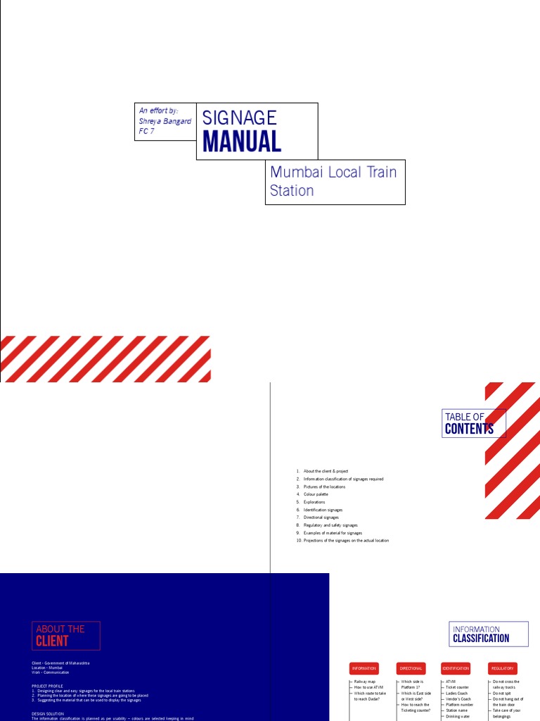 Signage Manual | PDF | Train Station | Transport