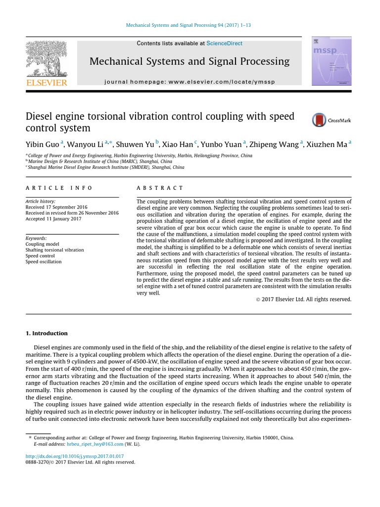 Mechanical Systems and Signal Processing | PDF