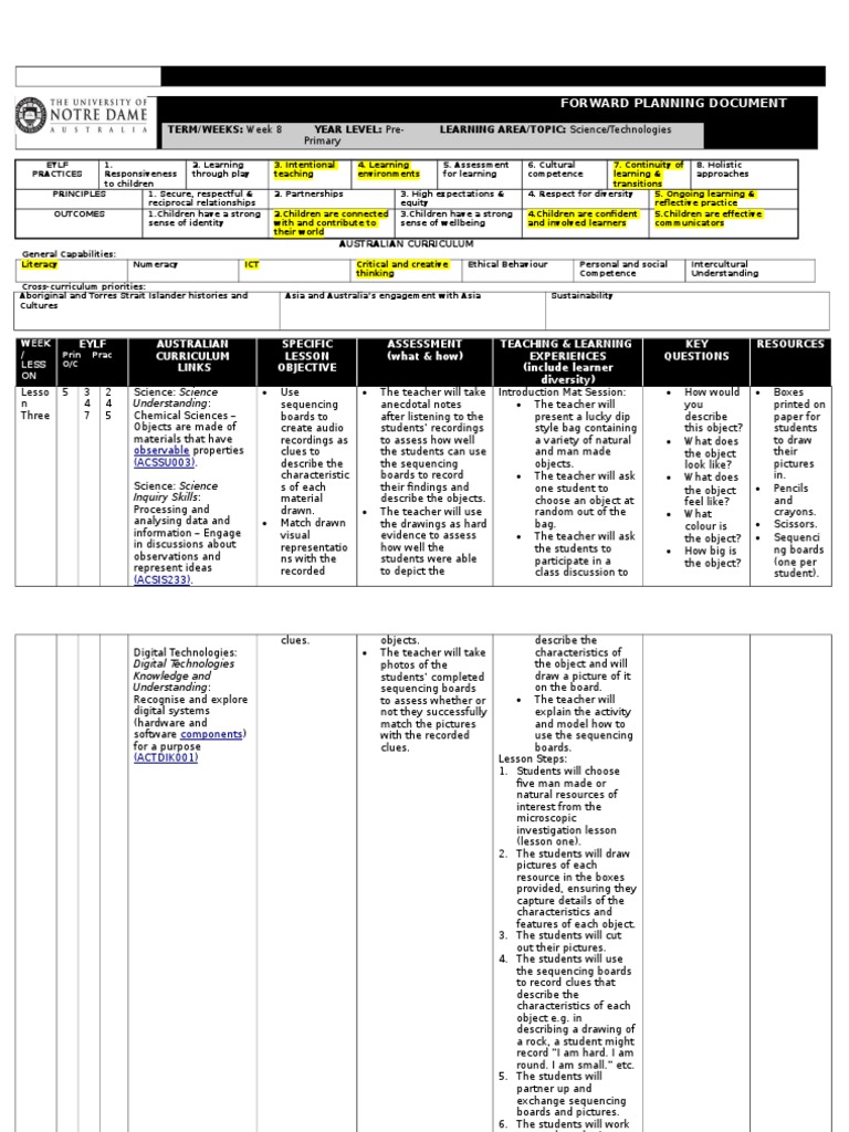 Lesson Three FPD | PDF | Science | Drawing