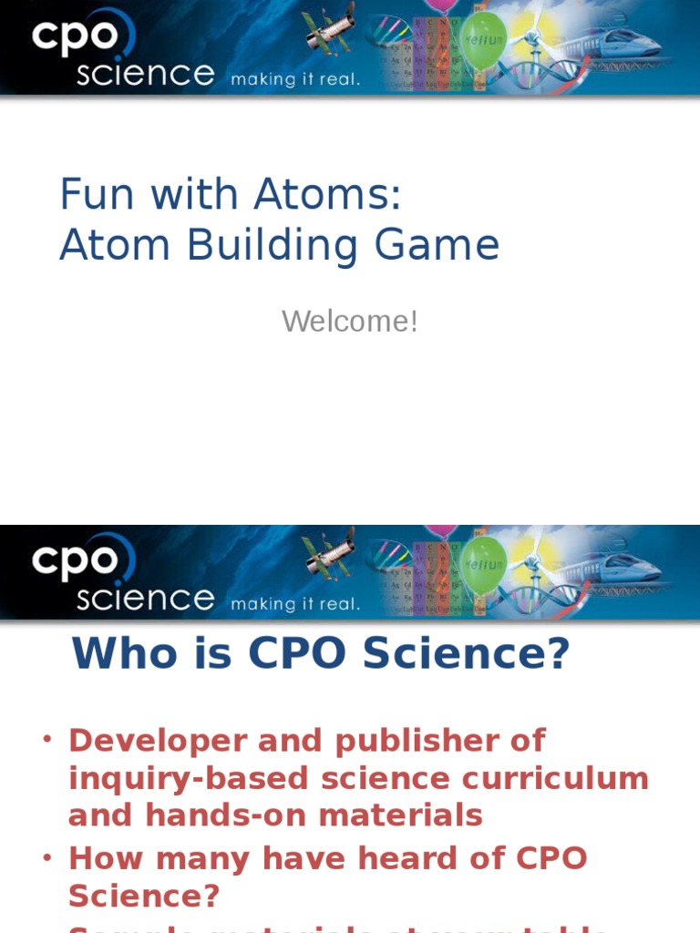 Atom Building Game | PDF | Atoms | Laser