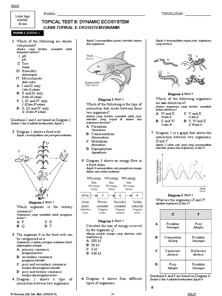 IT Bio F4 Topical Test 8 (BL) | PDF