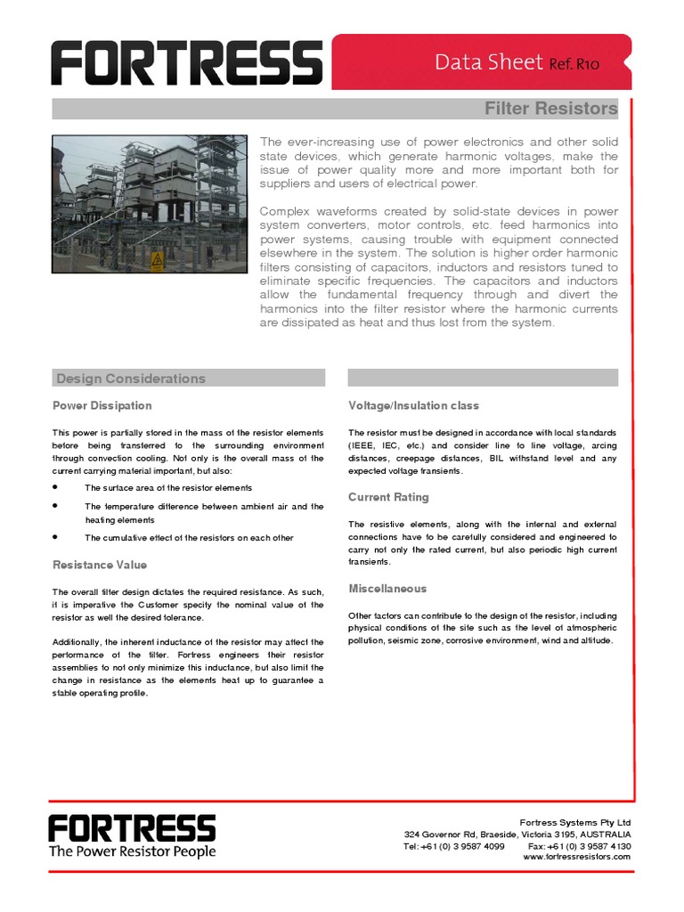 R10 00 Filter Resistors PDF | PDF | Resistor | Electric Current