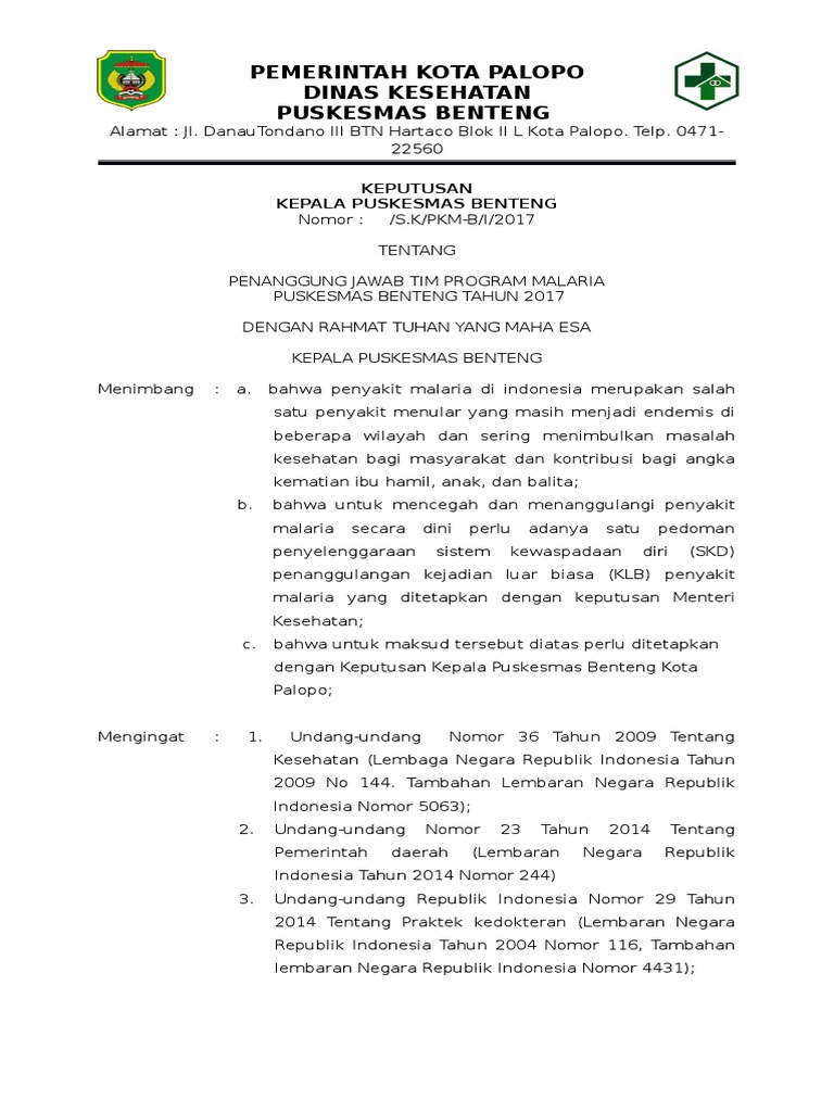 SK Malaria PKM | PDF