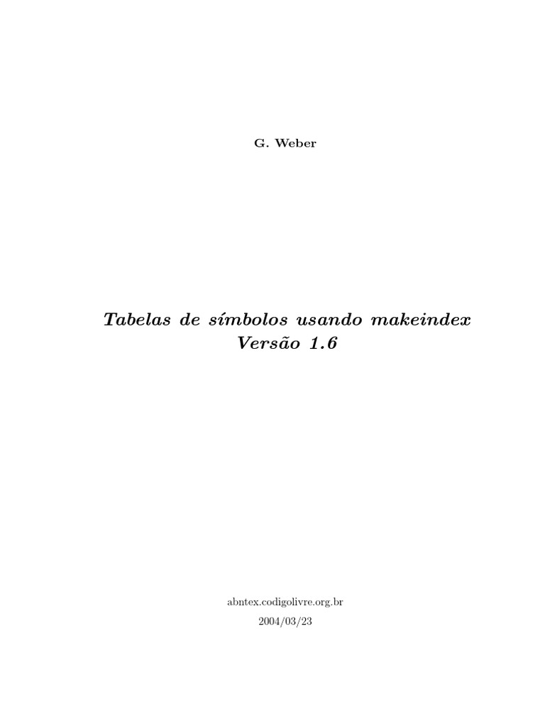 Lista de Simbolos e Abreveaturas Latex | PDF | Programas | Informática