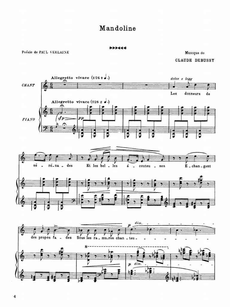 Mandoline Debussy PDF | PDF