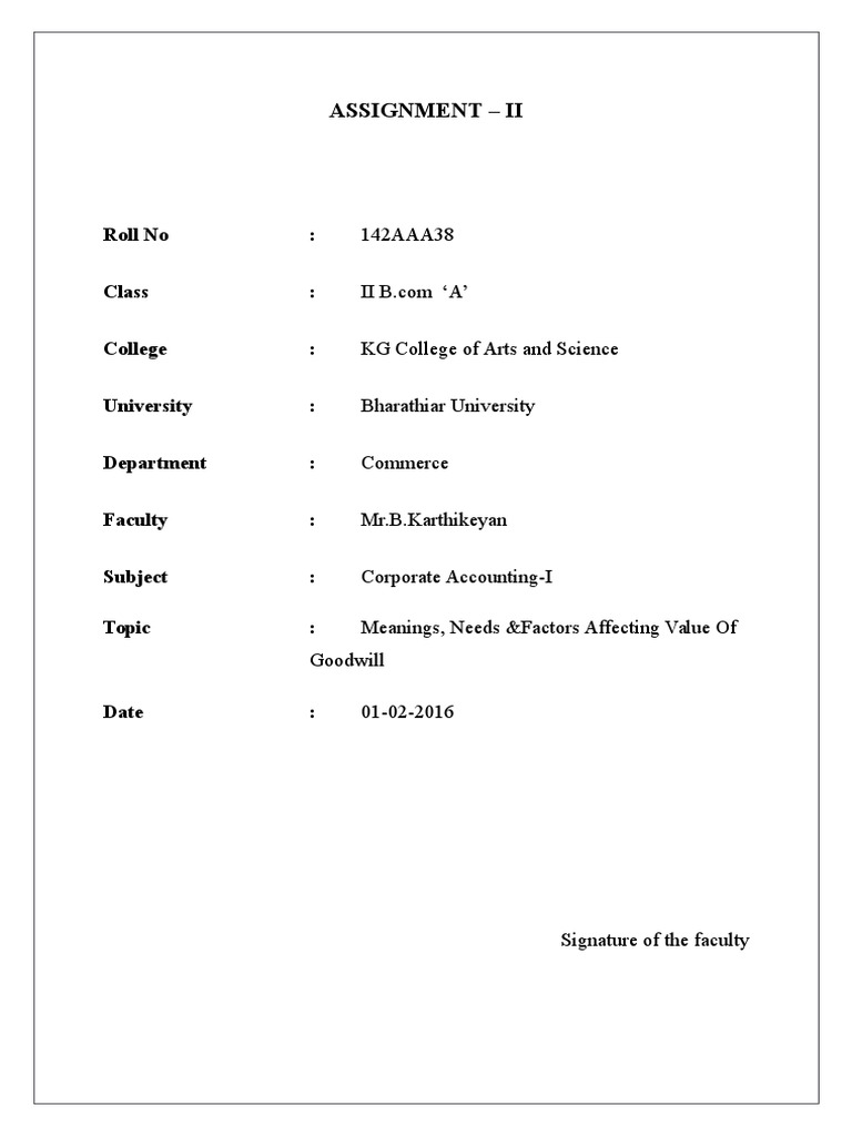 Assignment - Ii: Roll No: Class: College: University: Department: Faculty: Subject: Topic | PDF ...