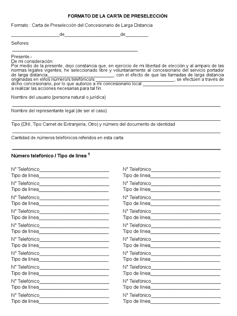 Carta de Preseleccion PDF | PDF | Gobierno | Science