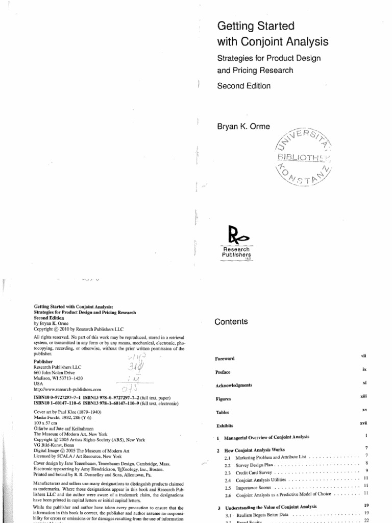 Bryan K Orme-Getting Started With Conjoint Analysis - Strategies For Product Design and Pricing ...