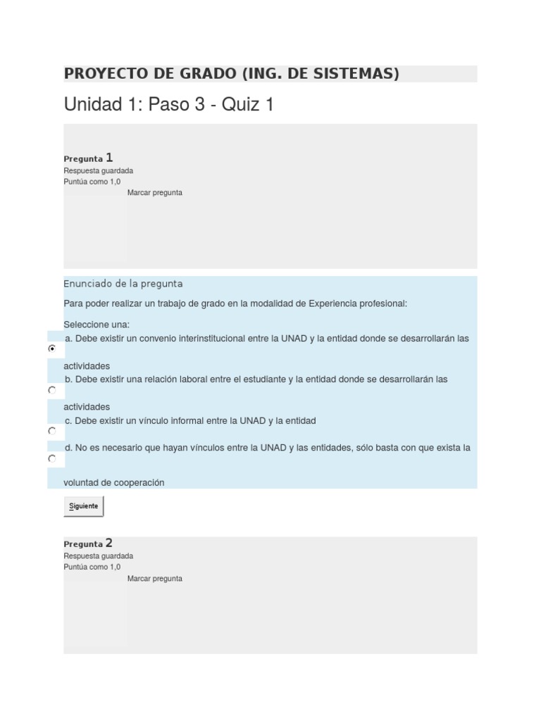 Unidad 1 Paso 3 - Quiz 1 | PDF | Innovación | Science