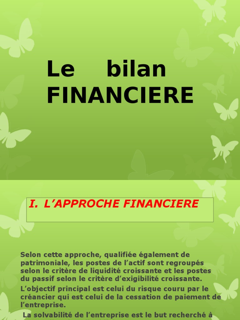 Le Bilan Financiere | PDF | Capitaux propres | Leasing
