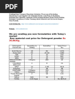 Detergent Cake Formulation | PDF | Sodium Carbonate | Value Added Tax