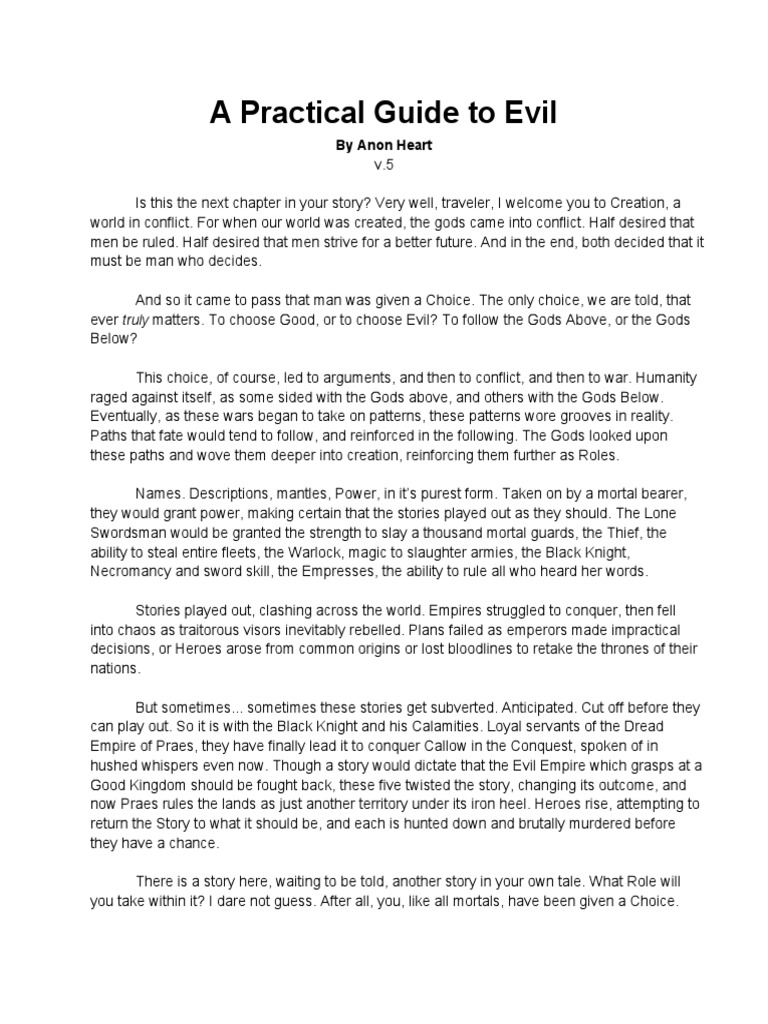 A Practical Guide To Evil | PDF | Magic (Paranormal) | Destiny