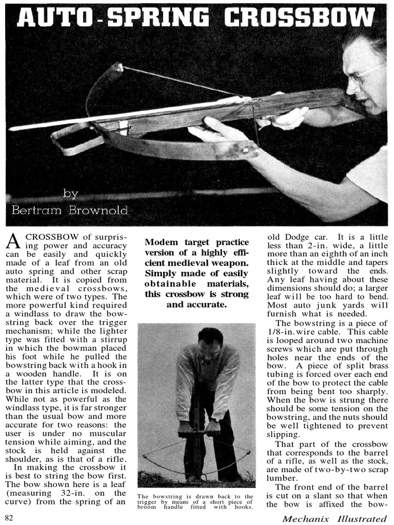 Auto Spring Crossbow | PDF | Bow And Arrow | Arrow