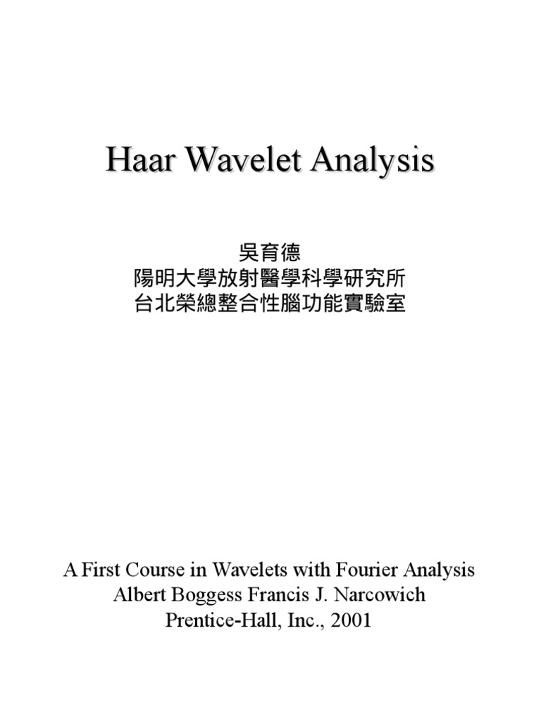 Harr Wavelet Analysis | PDF | Wavelet | Signal Processing