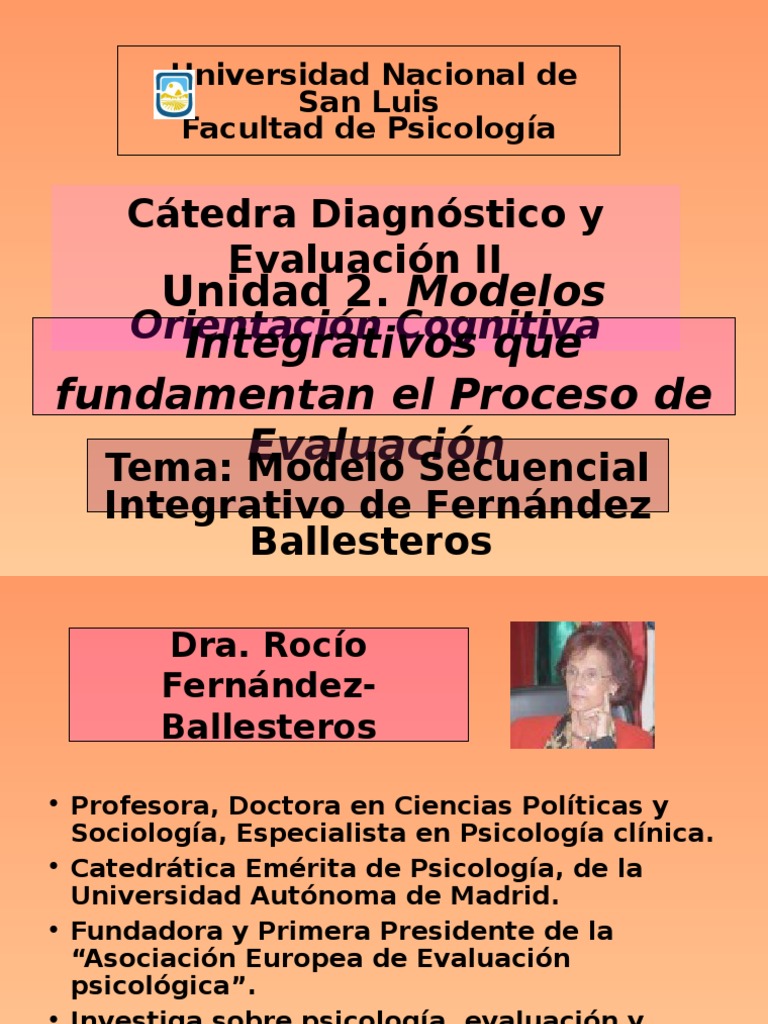 Modelo Secuencial Integrativo de Fernández Ballesteros | PDF ...
