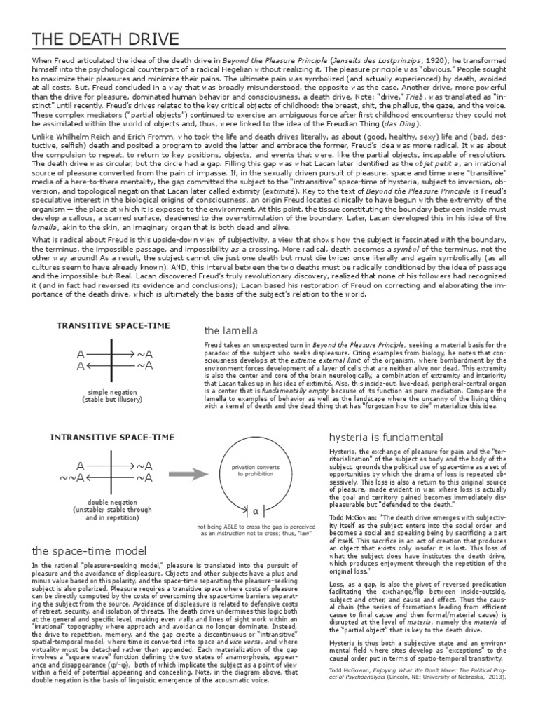 Death Drive | PDF | Jacques Lacan | Slavoj Žižek