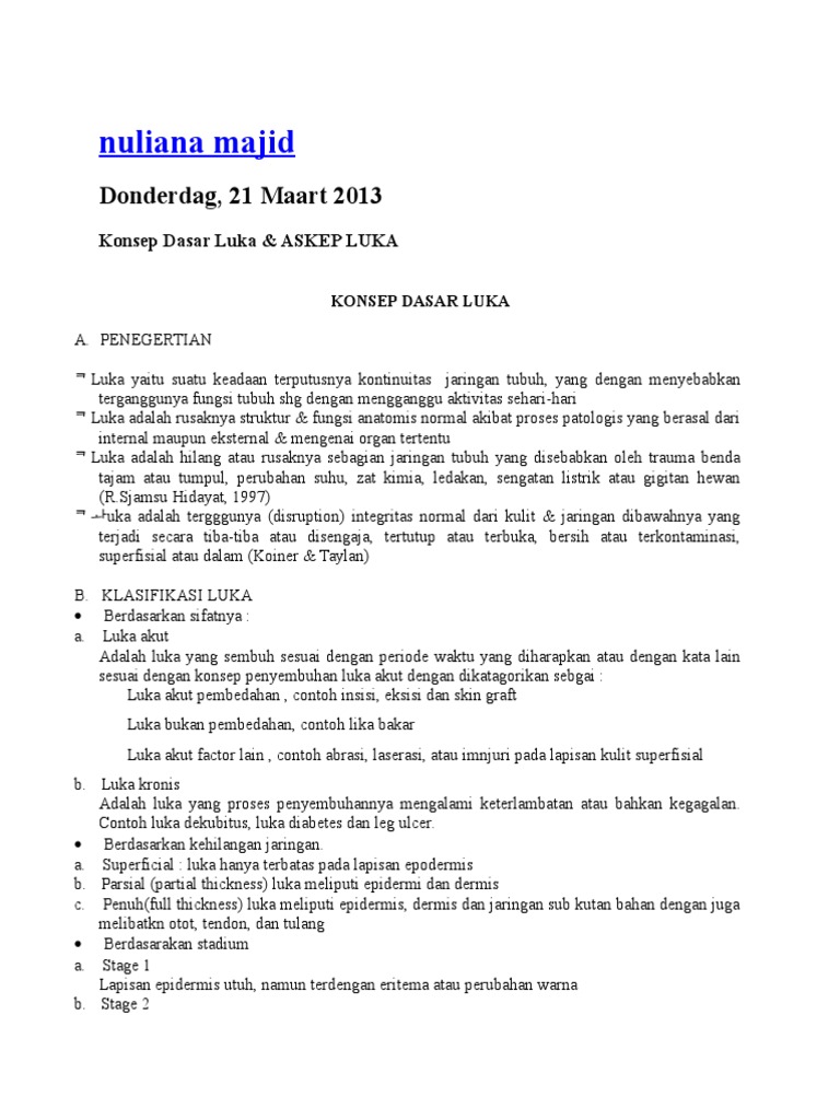 Askep Luka Lecet | PDF