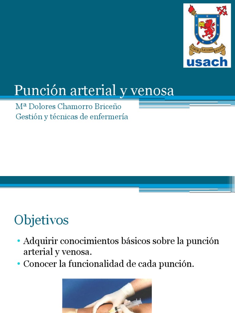 6.punción Arterial y Venosa | PDF