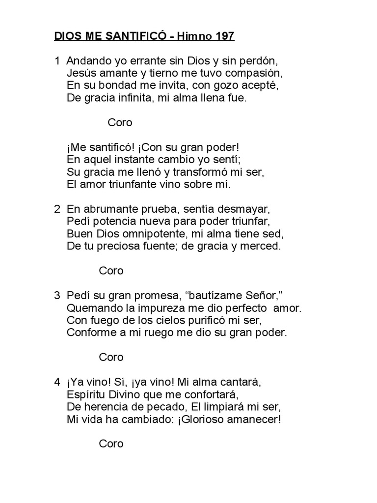 Himno 197: Dios Me Santificó | PDF