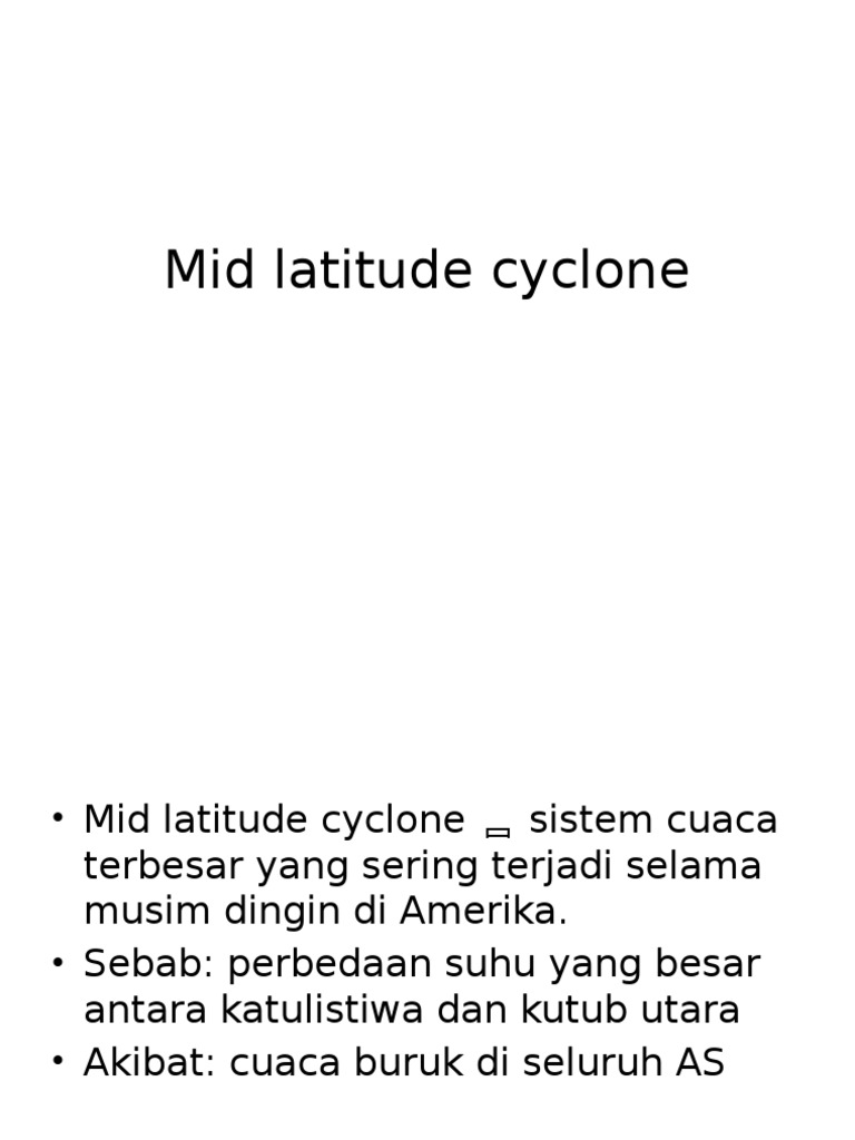 Karakteristik Siklon Mid-Latitude | PDF